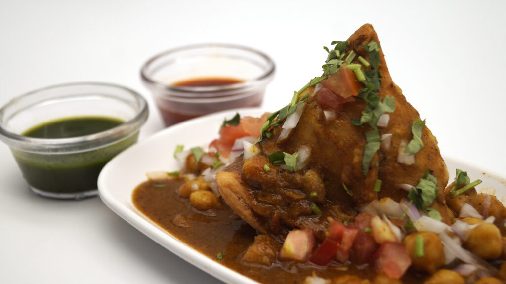 SAMOSA CHAAT - Mithaiwaalas - Indian Sweets, Snacks & Bakers in Abu Dhabi